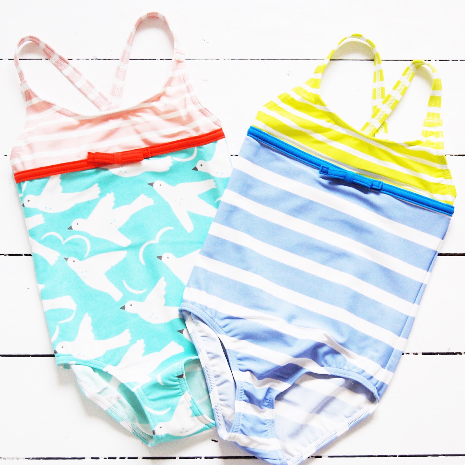 Colourful new swimming costumes for us girls! | Brick Dust & Glitter