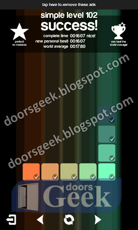 Blendoku [Simple] Level 102 ~ Doors Geek