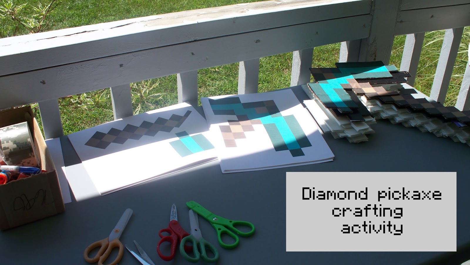 Minecraft Pickaxe Cut Out Paper