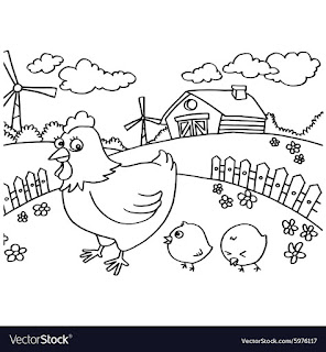 Chicken Coloring Pages Animals - Best Coloring Pages For Kids