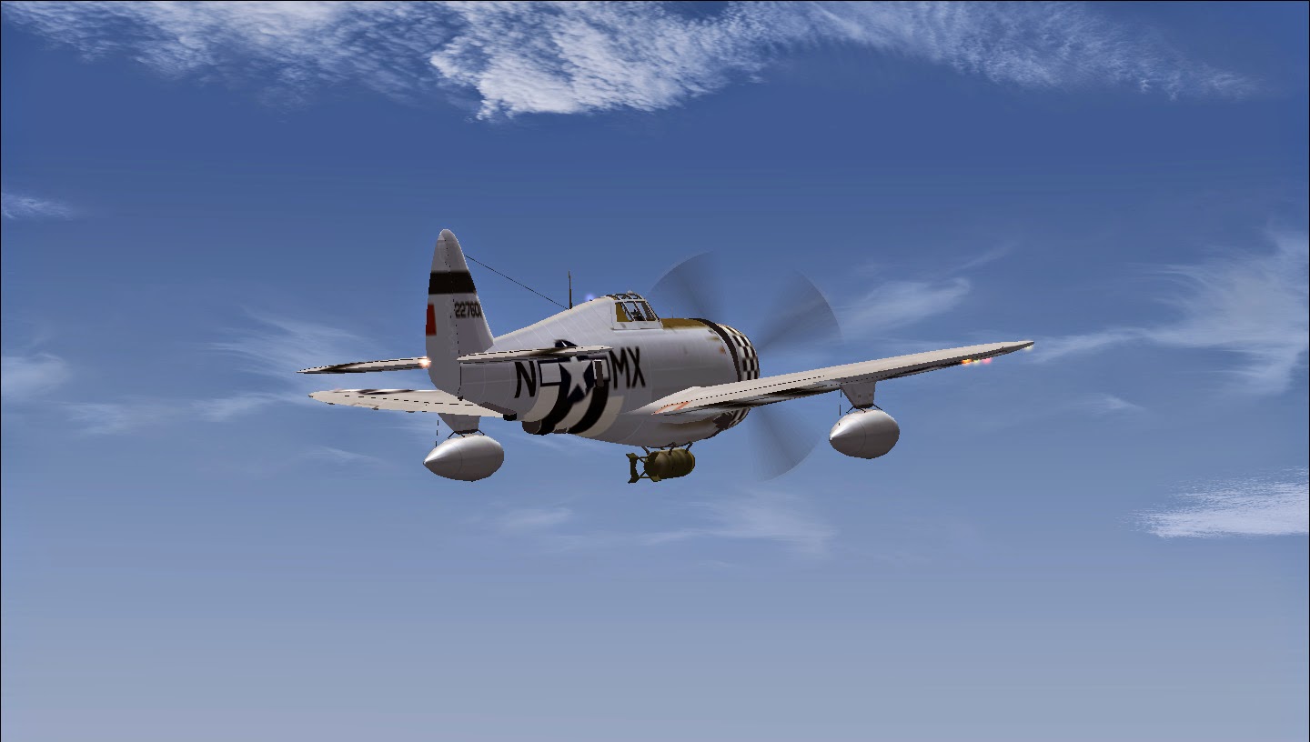 FS2004/X SIMULACIÓN CIVIL-MILITAR: FS2004 Alphasim P-47D Thunderbolt