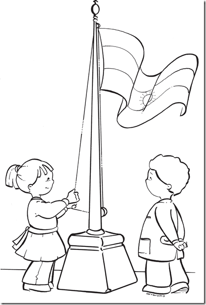 El rincon de la infancia: Dibujos Del día de la Bandera para pintar