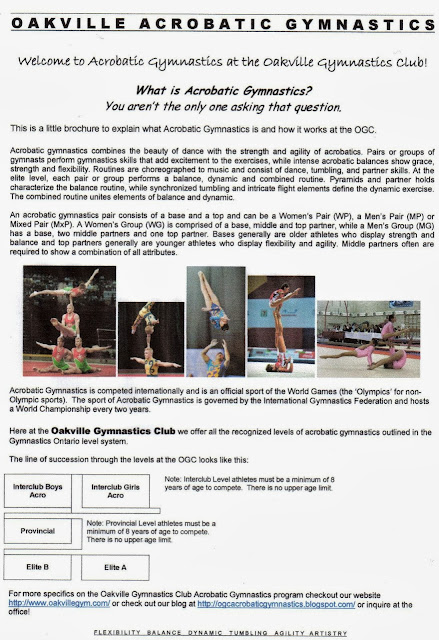 Oakville Gymnastics Club Acrobatic Gymnastics Team: OGC Acro ...