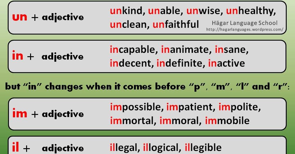 Click on: NEGATIVE PREFIXES