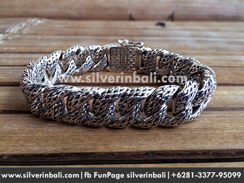 Gelang pria keren gelang silver perak bakar bali 081337795099