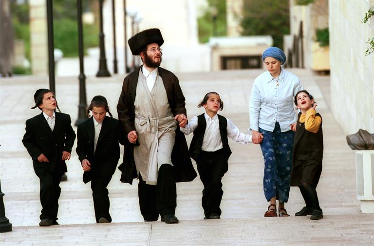Jewish Families Wearing Traditional Clothing