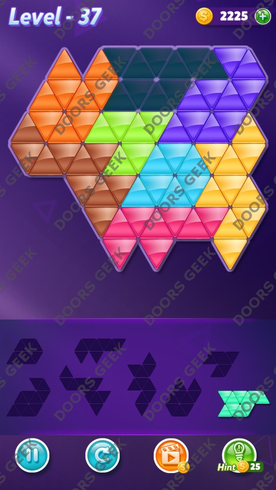 Block! Triangle Puzzle Expert Level 37 Solution ~ Doors Geek