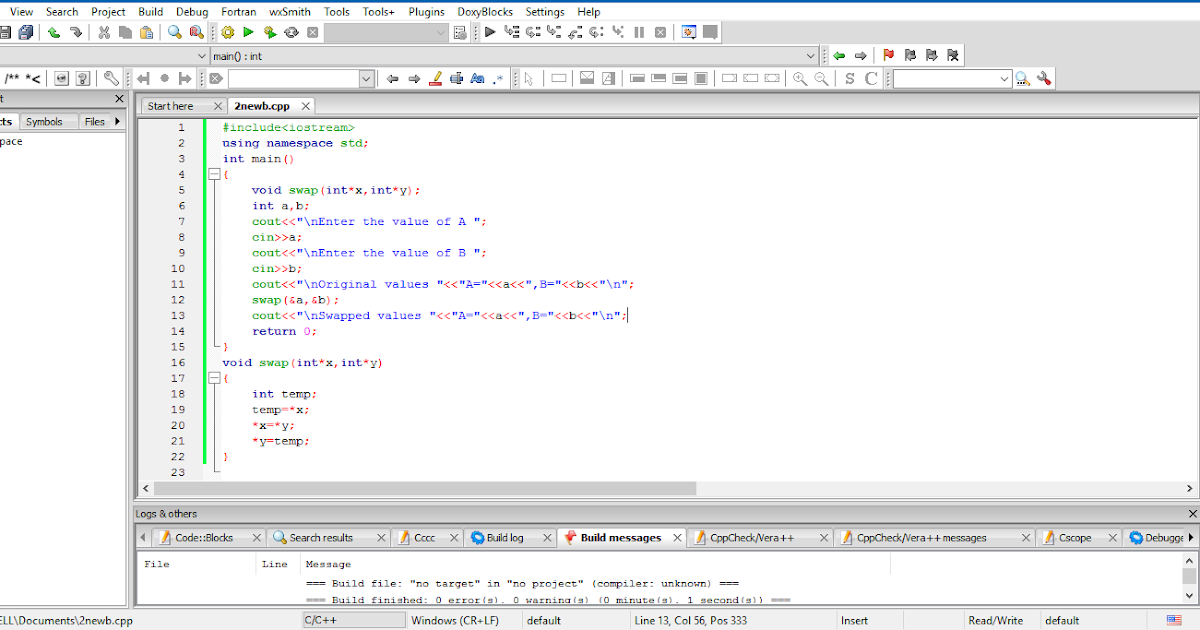 C Program To Swap Values Of Two Variables By Passing Pointers Techee India 