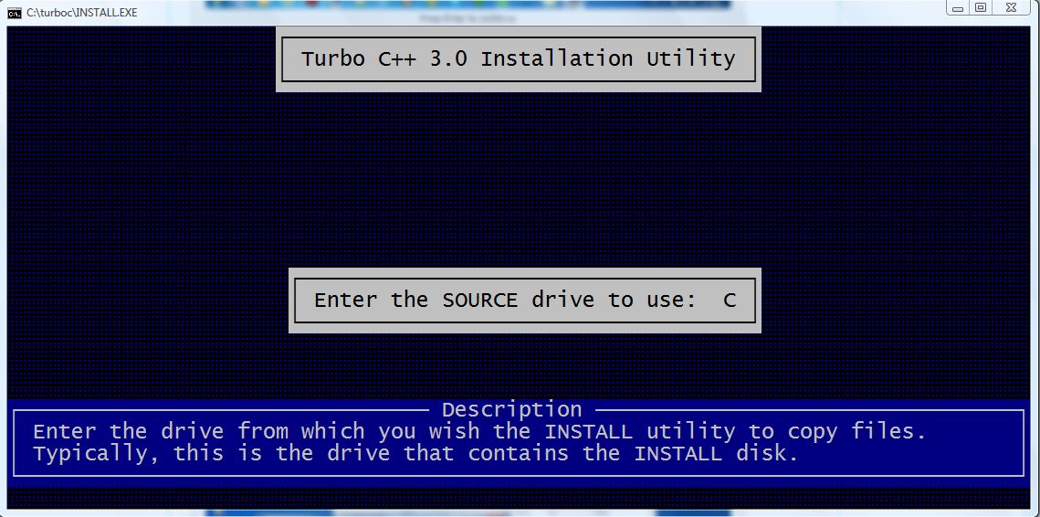 How to install Turbo C++ on Windows 7 (C++ compiler from Borland)
