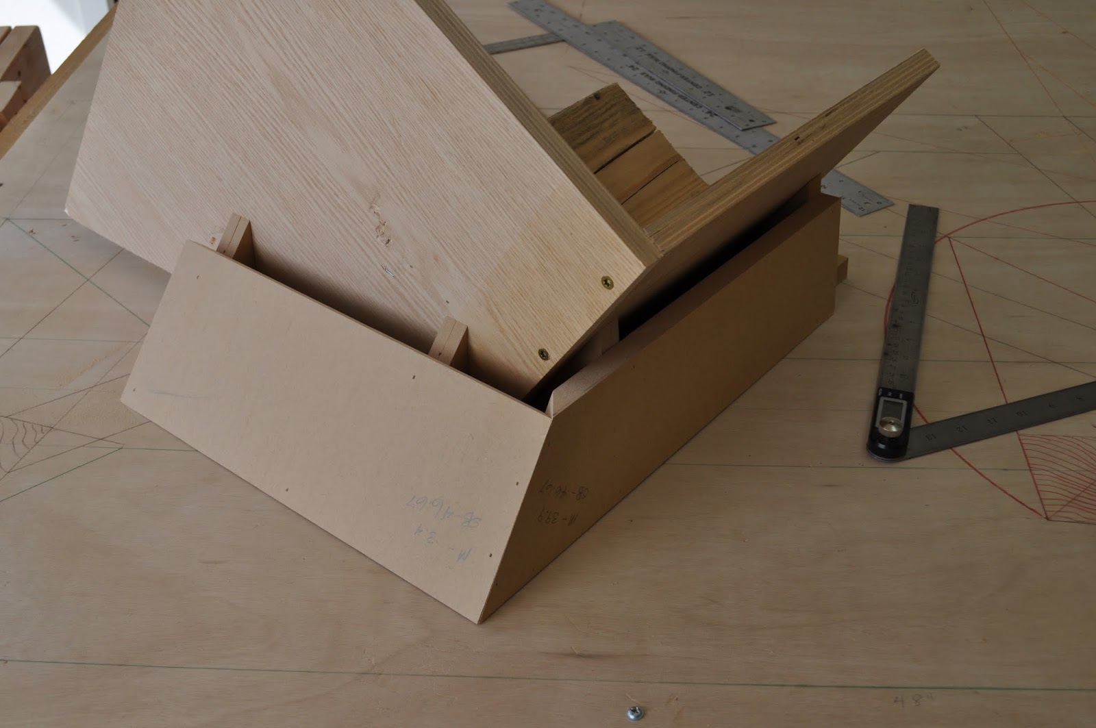 Roof Framing Geometry: Exterior Rake Crown Moulding Angles jig