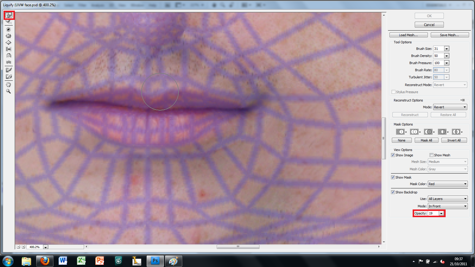 Virtual Environments: Creating the face bitmap