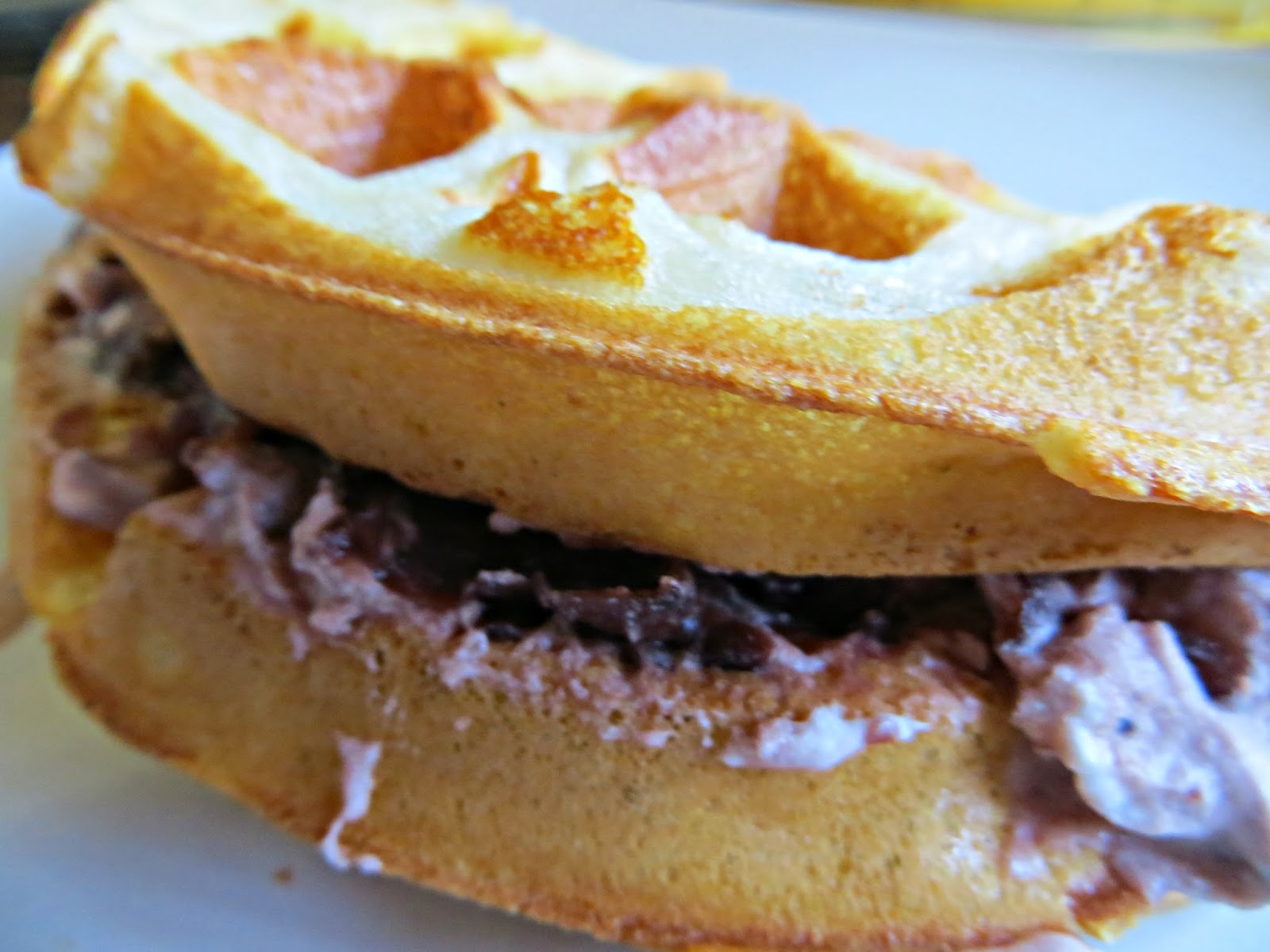Red Bean and Sweet Cream Waffles (ala Bruxie)