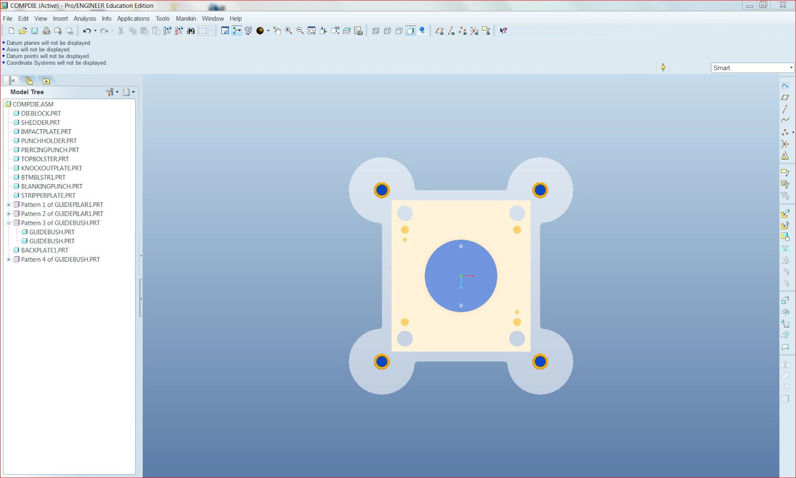 THE WORKSTATION: Design of Compound Die as suggested by Human Expert