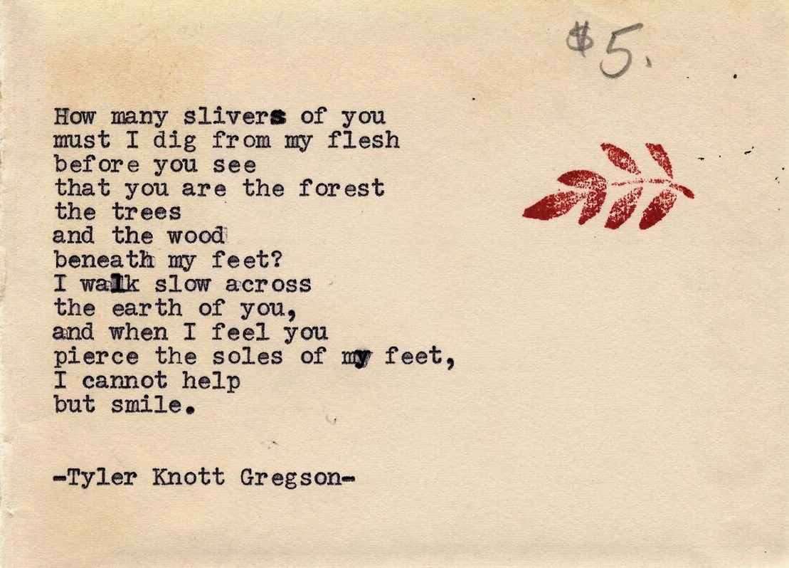 Why am I hooked to Tyler Knott's Poems...