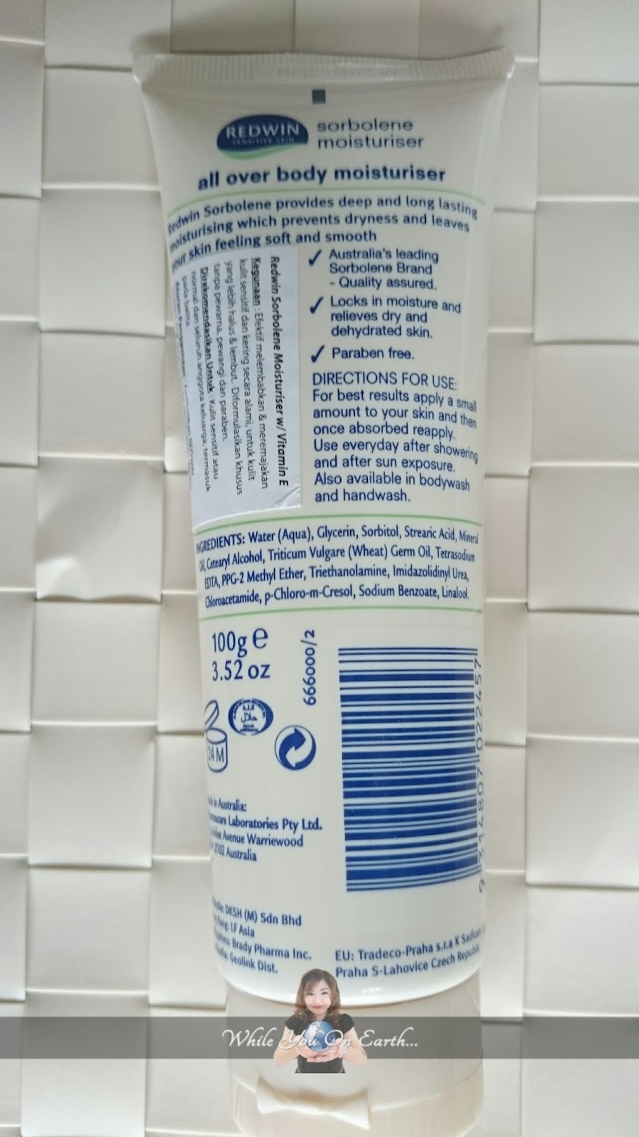 While you on earth..: Redwin Sorbolene Moisturizer