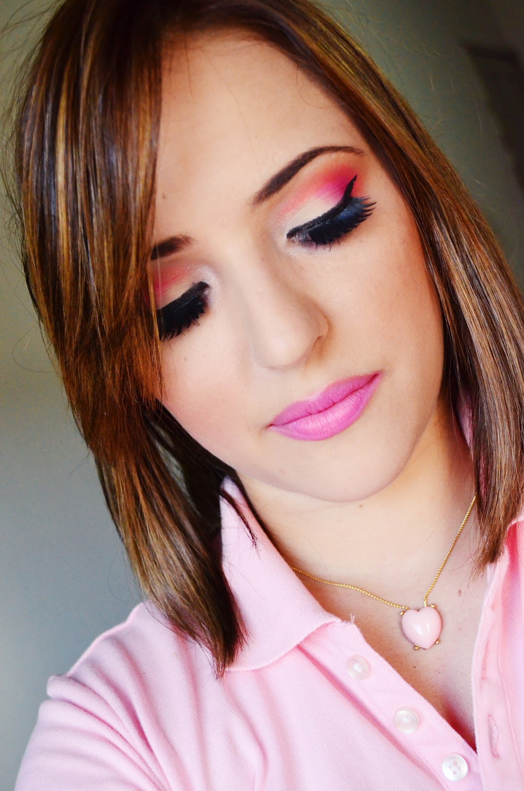 Taisa Cardoso: Tutorial Maquiagem Color Rosa e Laranja