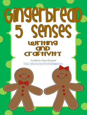 Adventures With Firsties: Gingerbread 5 Senses Writing and Craftivity!