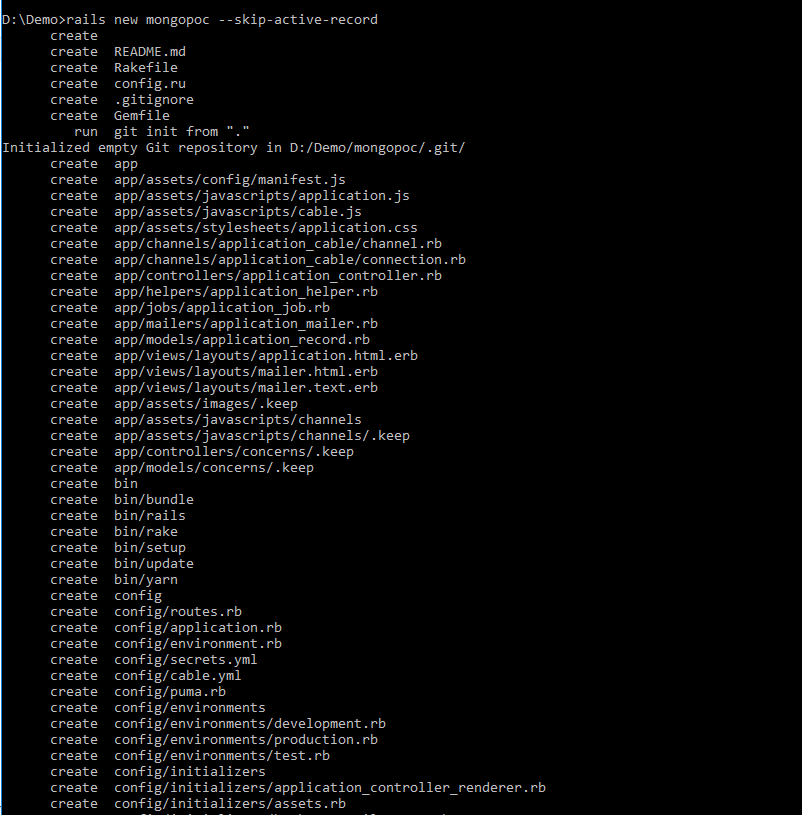 Stepwise setup rails 5 with Mongoid gem Stepwise setup rails 5 with Mongoid gem