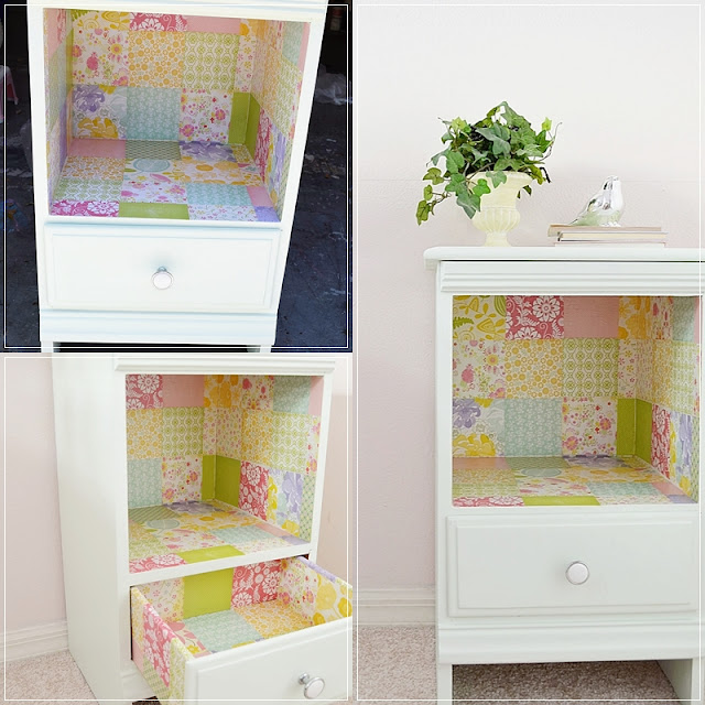 Two Shades of Pink: Patchwork End Table