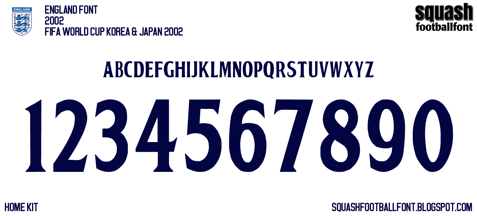 SFF: England World Cup 2002 Font