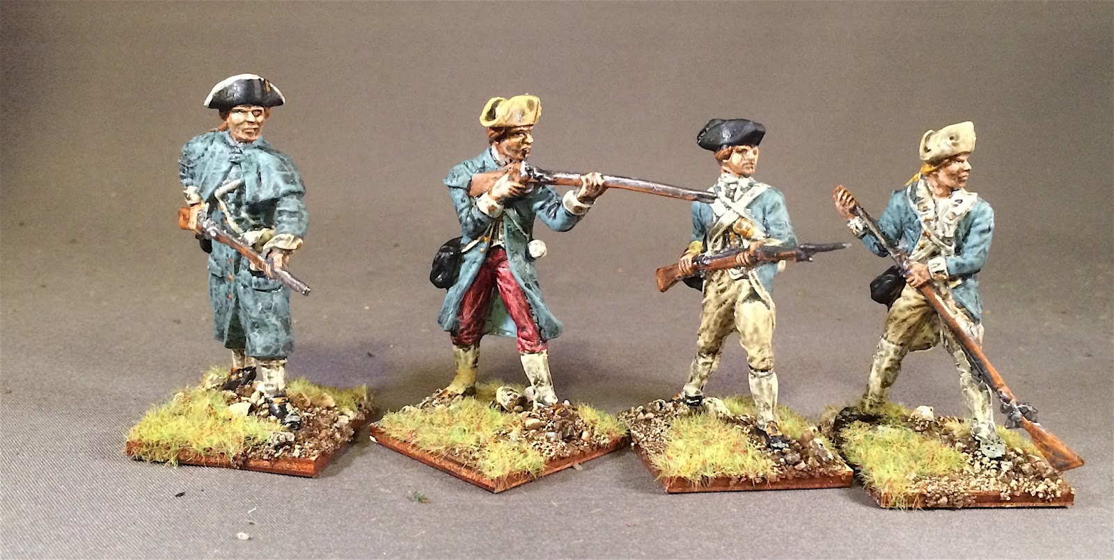 Bob's Miniature Wargaming Blog: More 54mm AWI Provincials