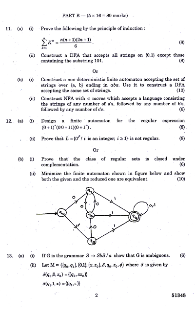 CS2303 Theory of Computation April May 2014 Question Paper - University ...