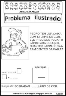 PROBLEMAS ILUSTRADOS PARA SÉRIES INICIAIS DE ALFABETIZAÇÃO - Mistura de ...