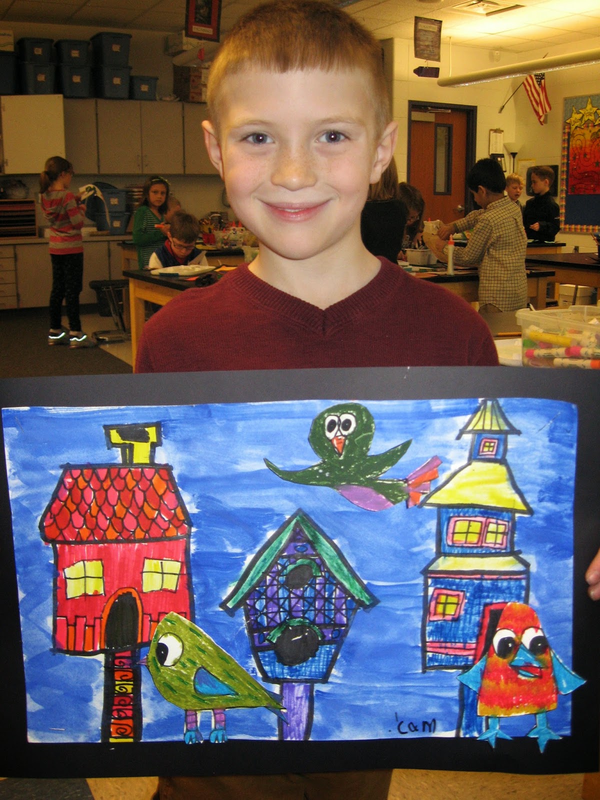 Jamestown Elementary Art Blog: 2nd Grade Architecture Birdhouses