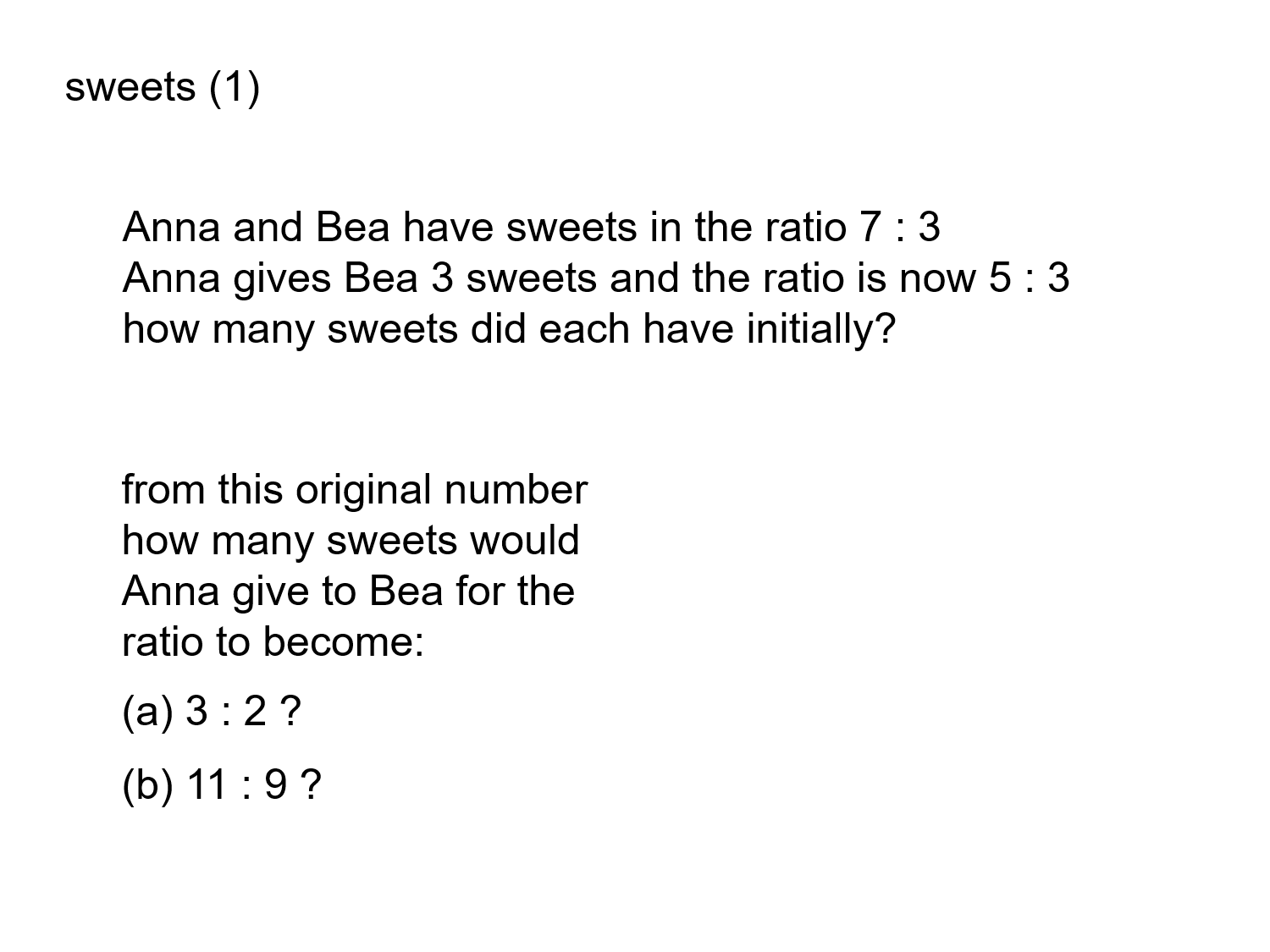 MEDIAN Don Steward mathematics teaching: harder GCSE ratio questions