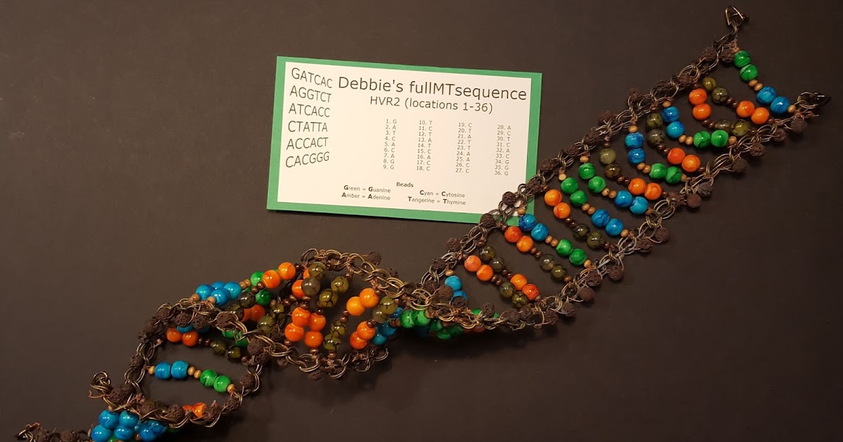 Deb's Delvings in Genealogy: DNA Helix beaded model