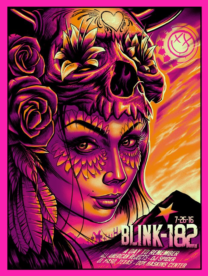 INSIDE THE ROCK POSTER FRAME BLOG: blink 182 El Paso Poster by Maxx242