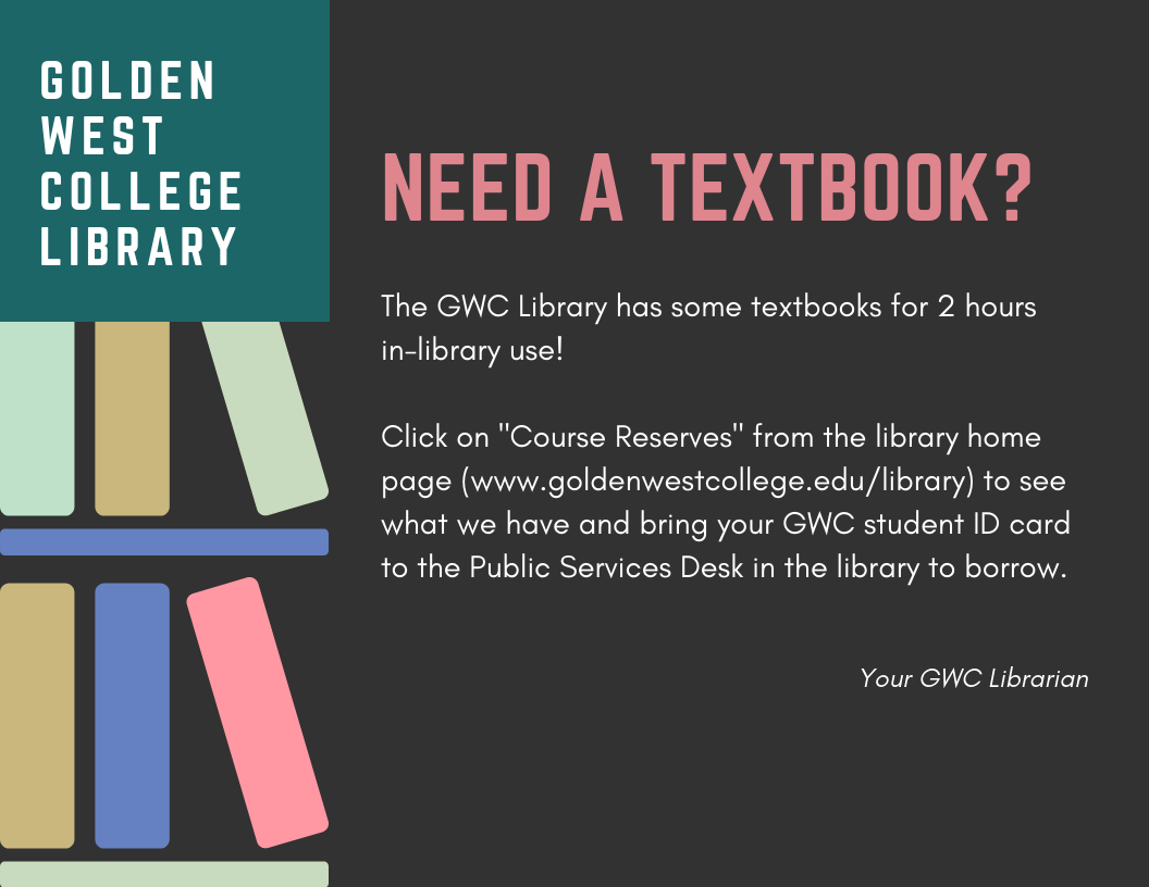 Golden West College Library Newsletter