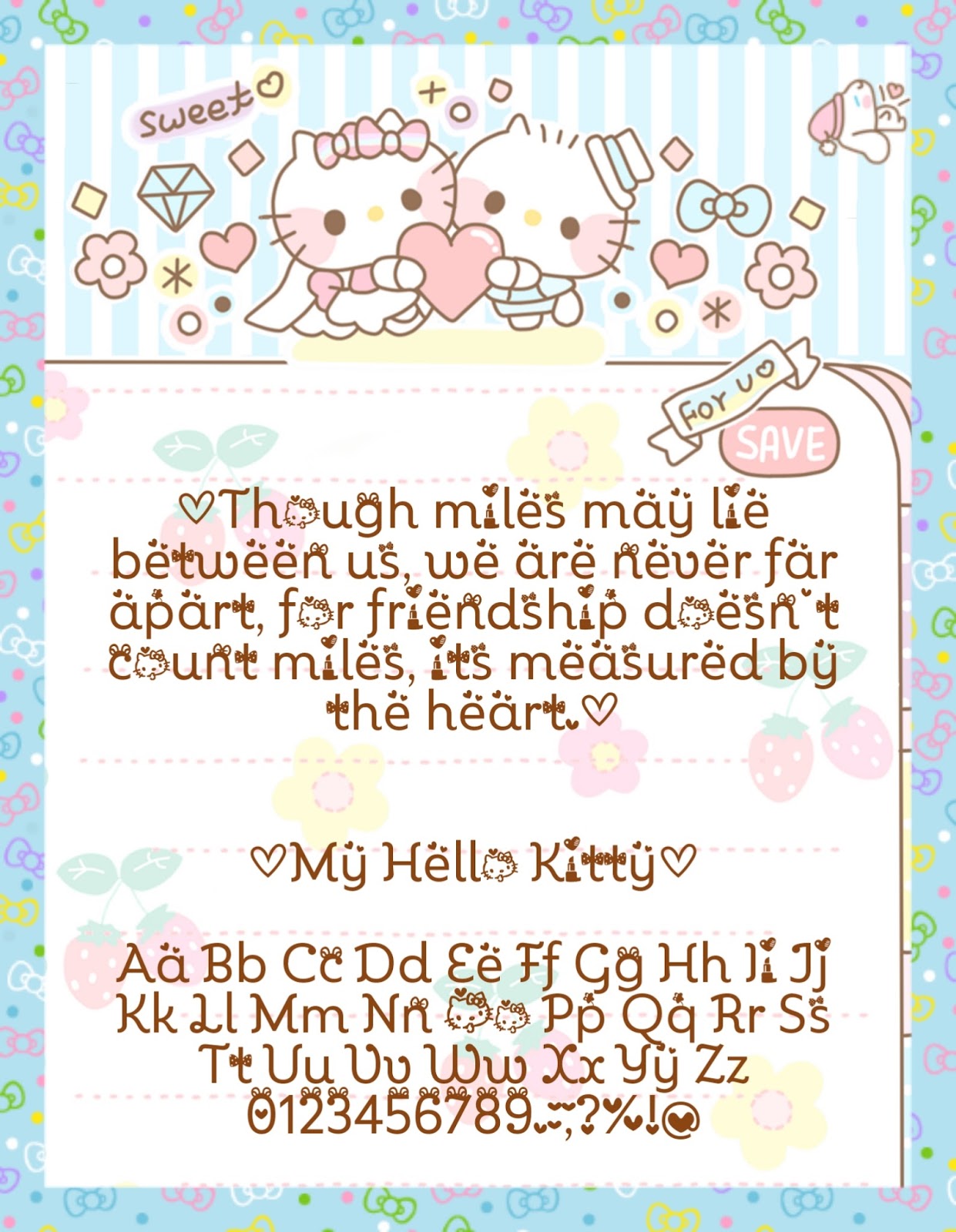 My Kawaii Fonts: ♡My Hello Kitty♡