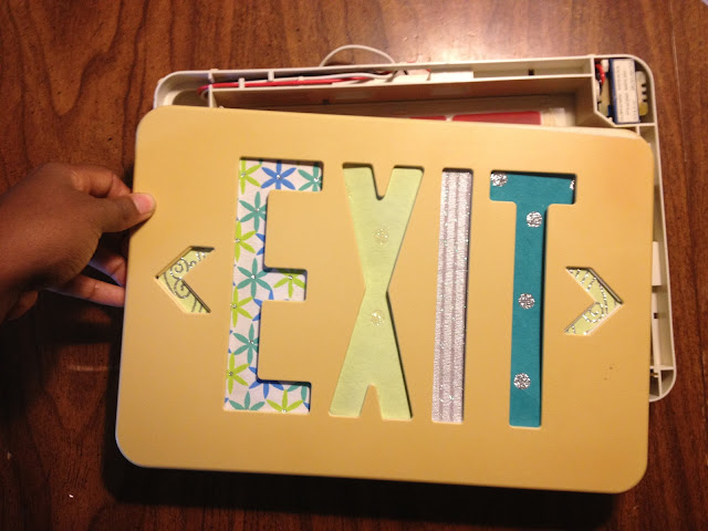 Trash to Treasure DIY: From Exit Sign To Art