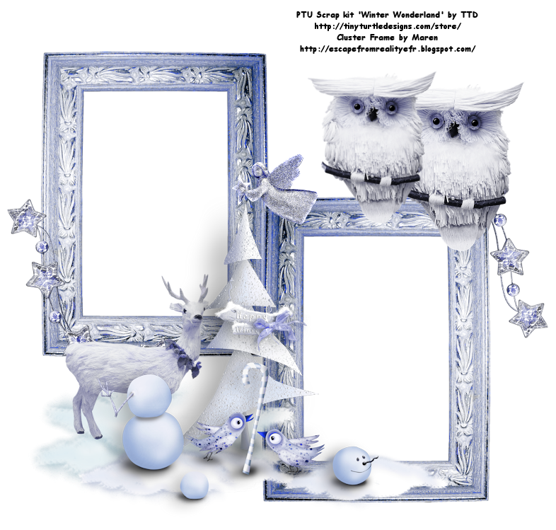 Escape From Reality Blog: FTU Christmas Cluster Frames 'Winter Wonderland'
