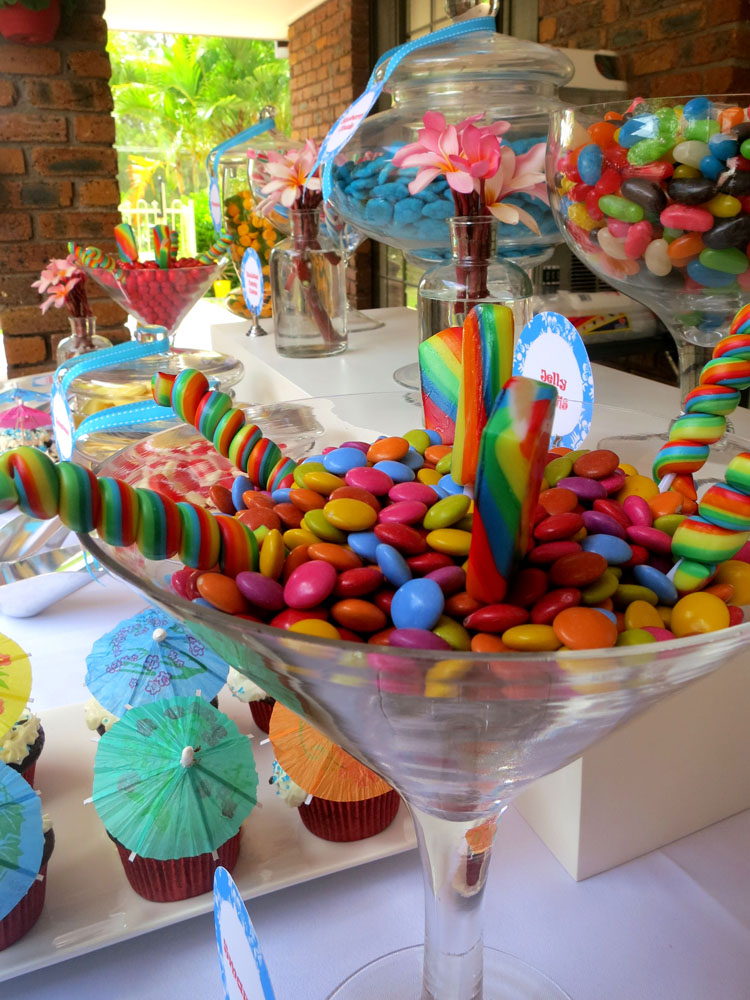 Gold Coast Candy Bar: Luau Birthday Party