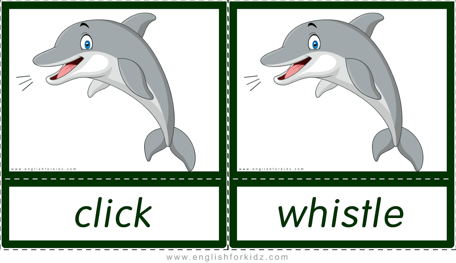 Printable Flashcards: Animal Sounds. Part 1.