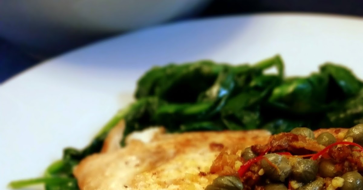 A Bite to Eat: Pan-Seared Cobia with a Caper and Saffron Reduction