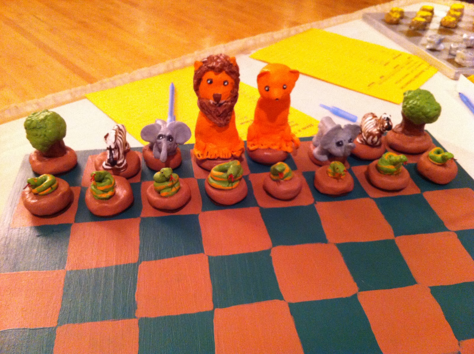 Smock mama: Safari Chess Set for Silent Auction