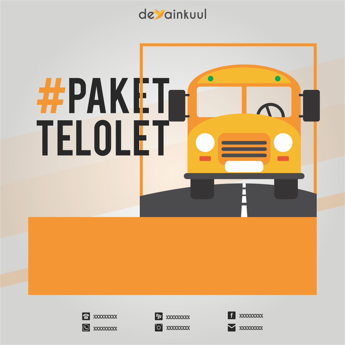Telolet Bus Vector for Instagram Picture Promote - Desainkuul