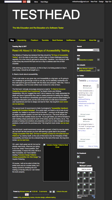TESTHEAD: Take Away the Pictures: 30 Days of Accessibility Testing