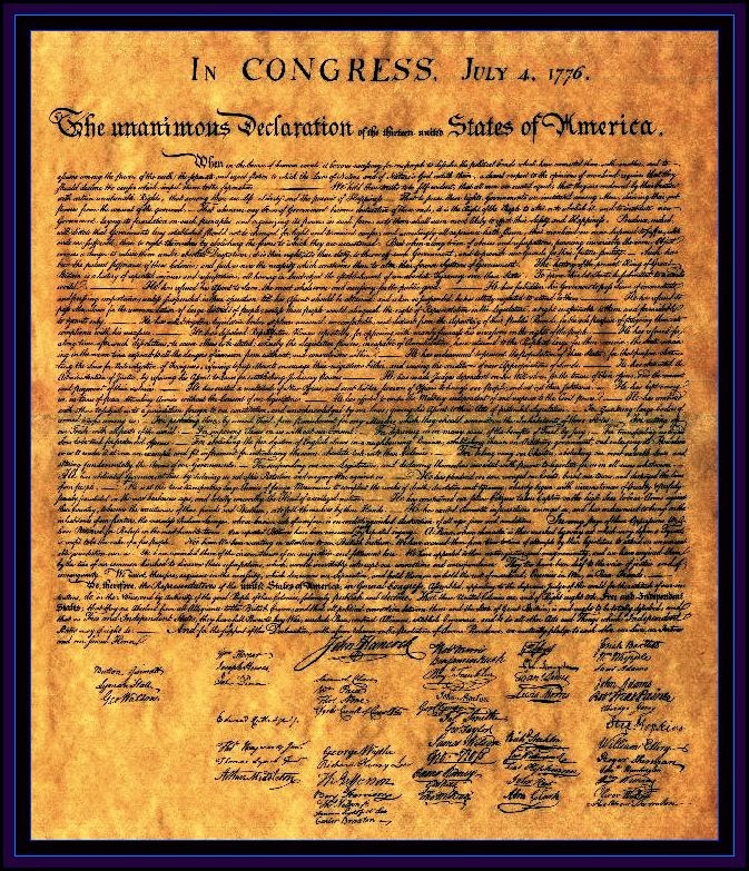 That Which Is Real: "The Declaration of Independence 1776 of the ...