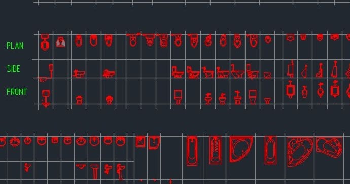 Plumbing Fixtures AutoCAD Blocks Free Download