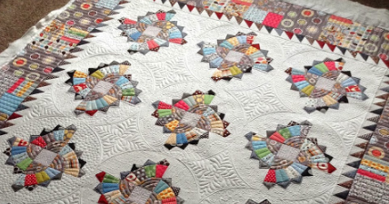 Quilt patchwork "Twirling Fans" - Pattern