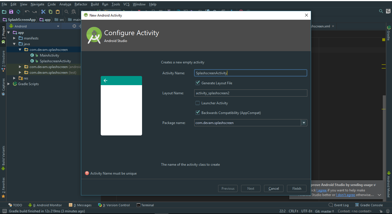 Splash Screen with animation using android studio - Welcome Screen ...