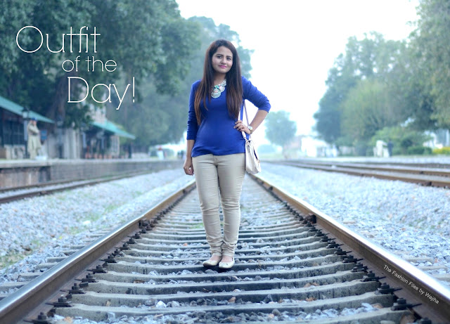 The Fashion Files by Wajiha: Blue Bliss - Outfit of the day!!