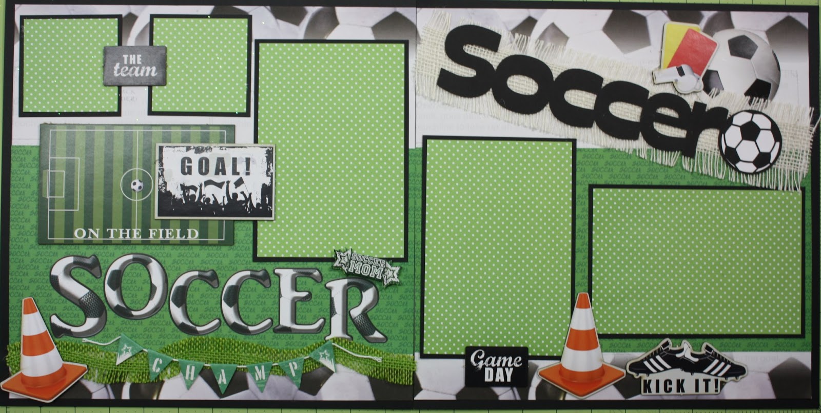 AMAZING GRACE Paper Crafts: Sports Layouts: Soccer, Wrestling and Tennis