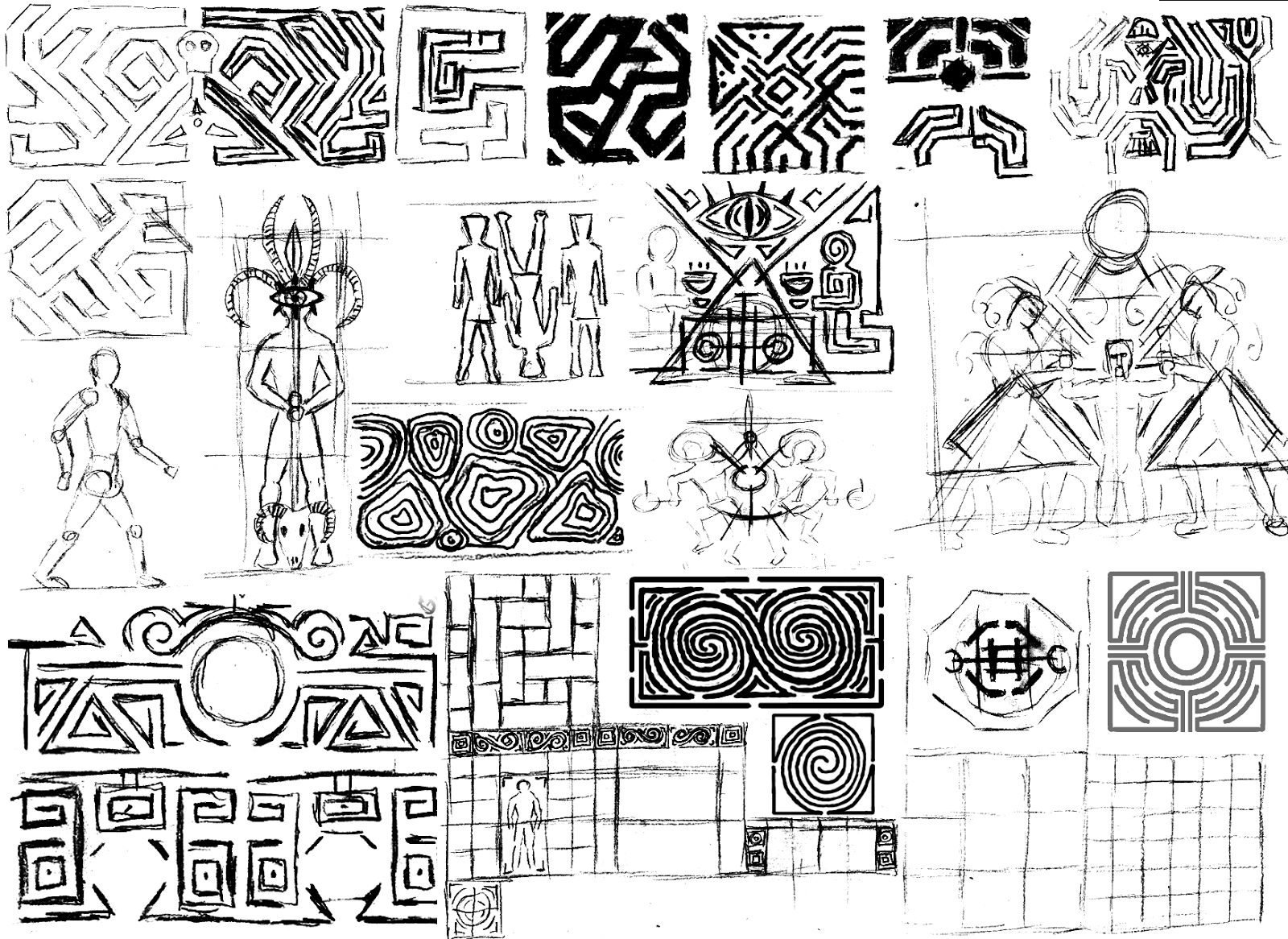 Matthew Adrian Rose Portfolio: Tribal Temple Concepting