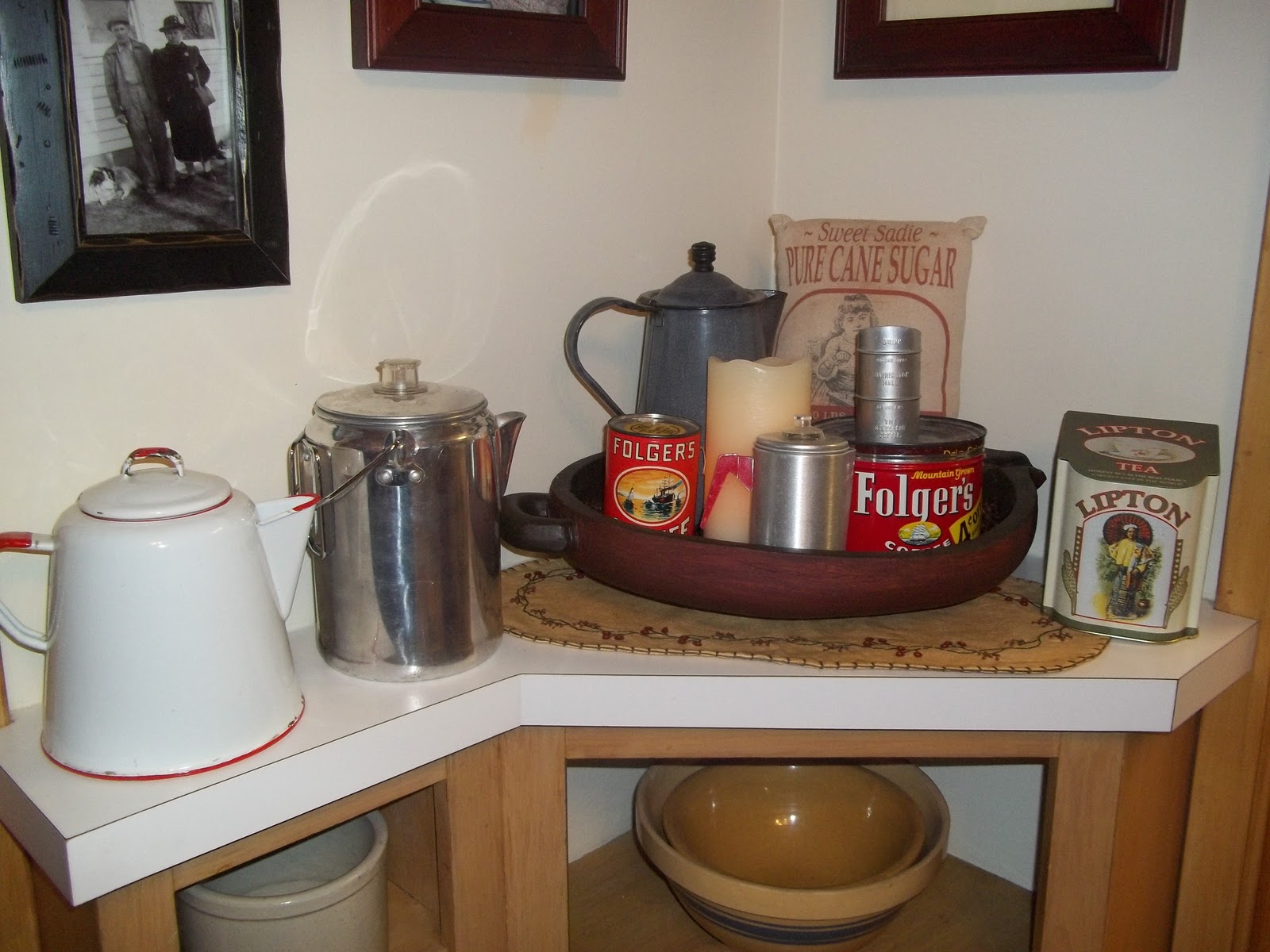 Expanded Coffee Themed Vignette - Organized Clutter