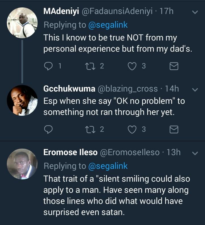 Twitter user says the most dangerous animal is a silent smiling woman